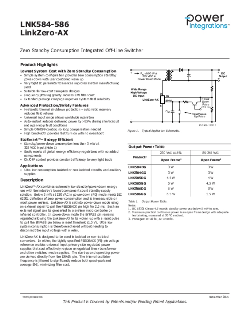 LinkZero-AX Data Sheet | Power Integrations, Inc.