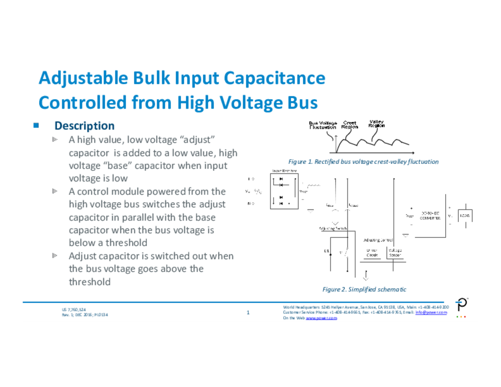 Adjustable Bulk Input Capacitance Controlled from High Voltage Bus ...
