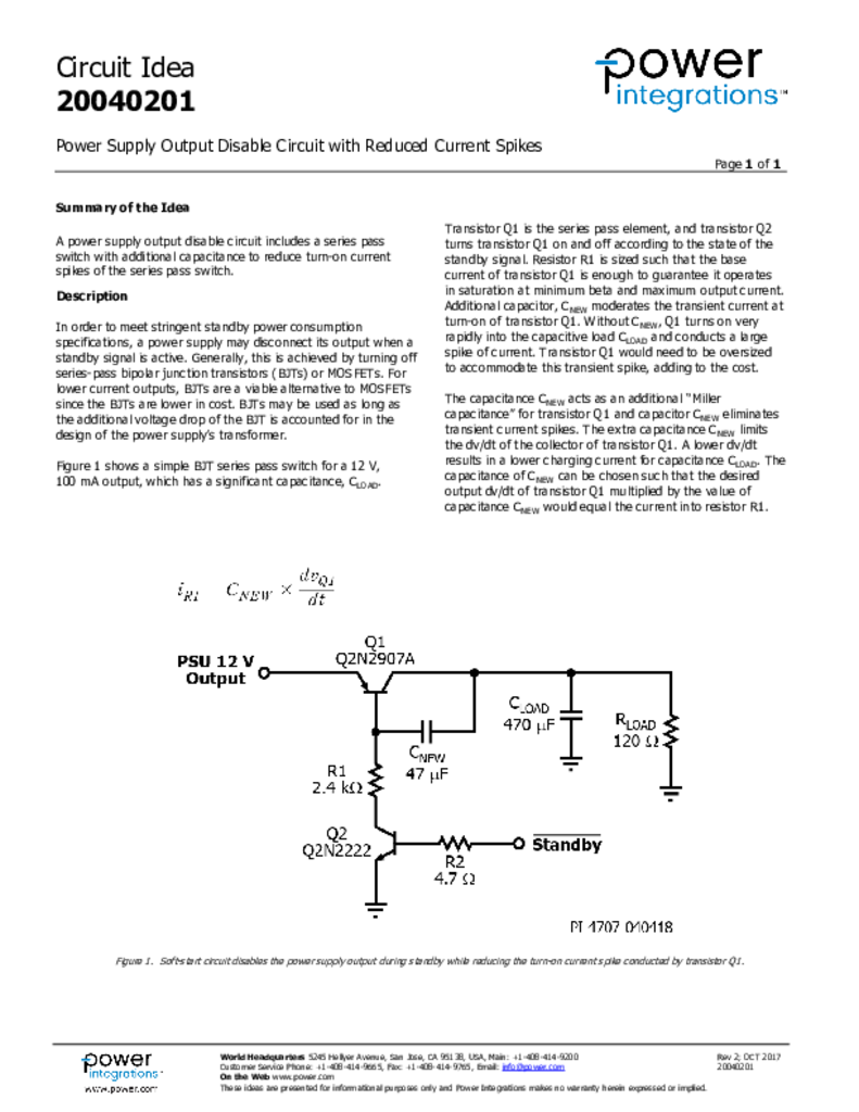 电路构想 | Power Integrations, Inc.